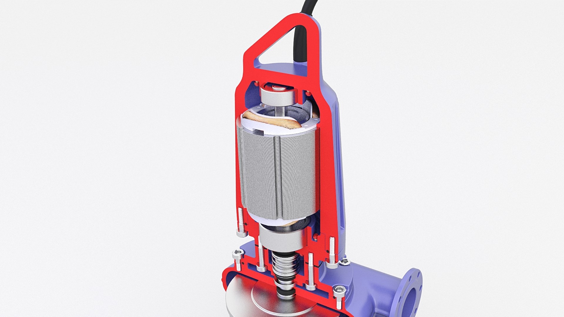 3D pump sewage submersible - TurboSquid 1529432