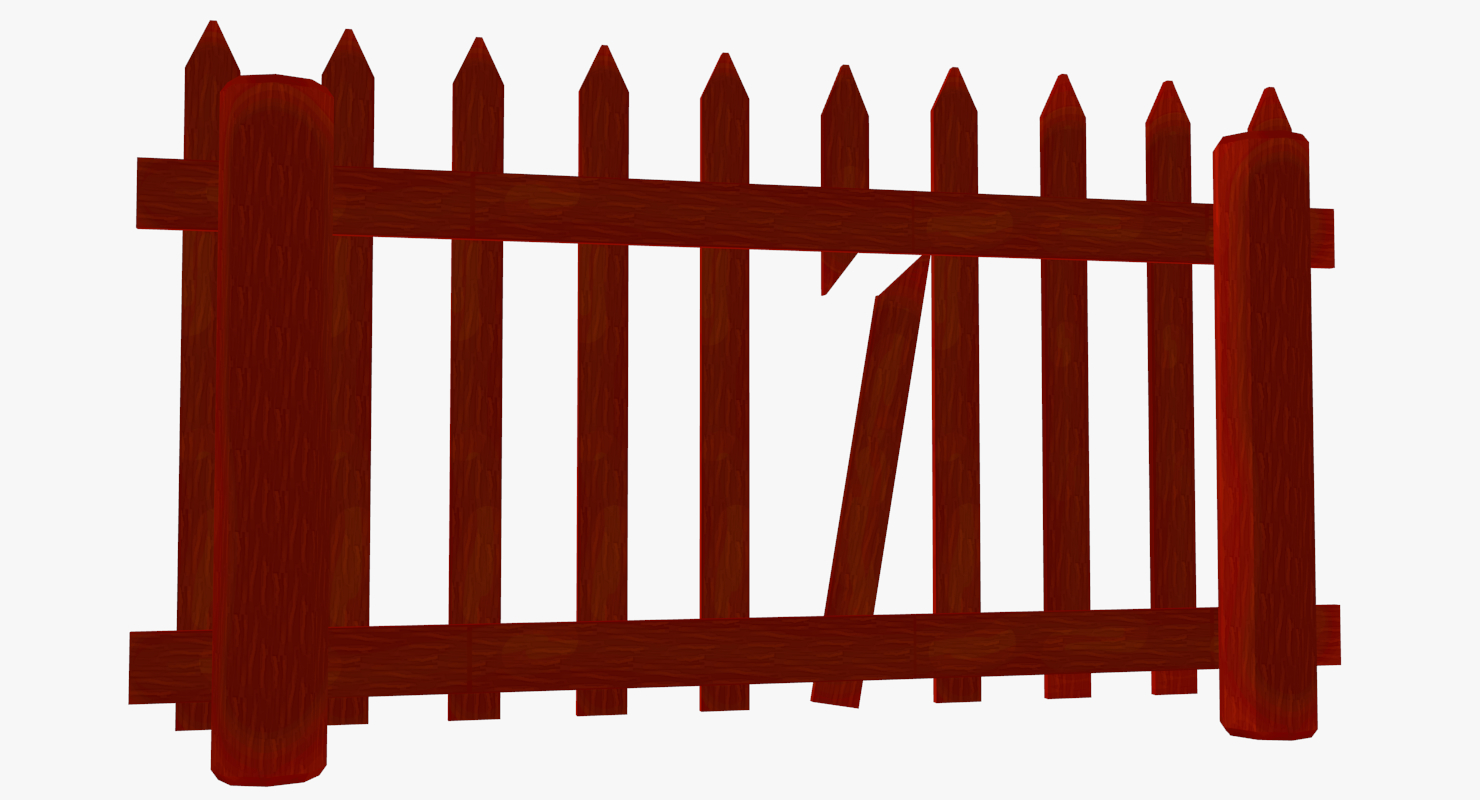 3D cartoon farm fence model - TurboSquid 1379503