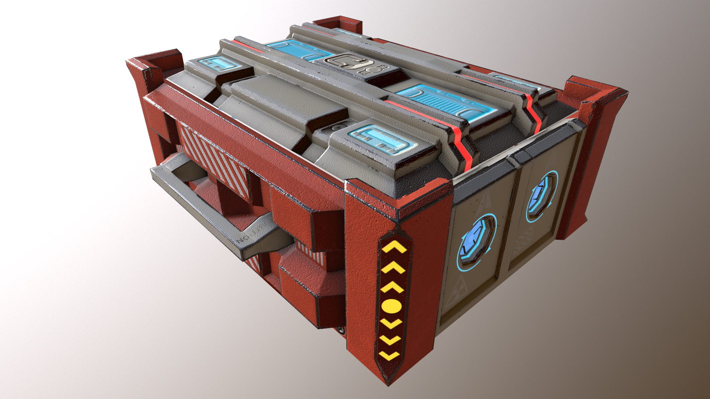 科幻盒3D模型 - TurboSquid 1379549