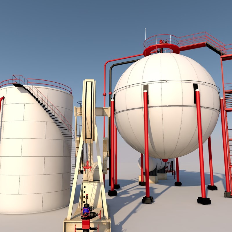 3D oil field model - TurboSquid 1379893