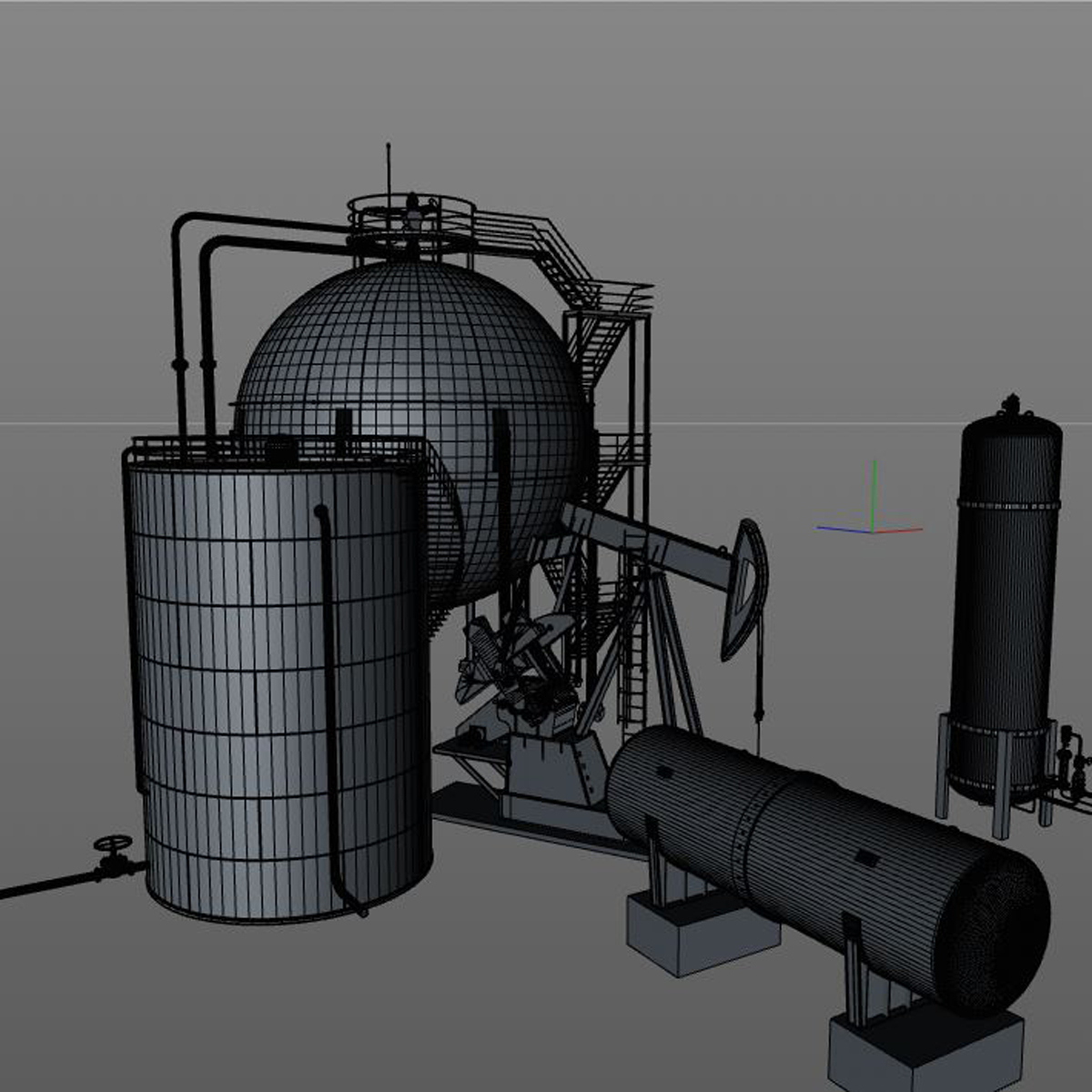 3D oil field model - TurboSquid 1379893