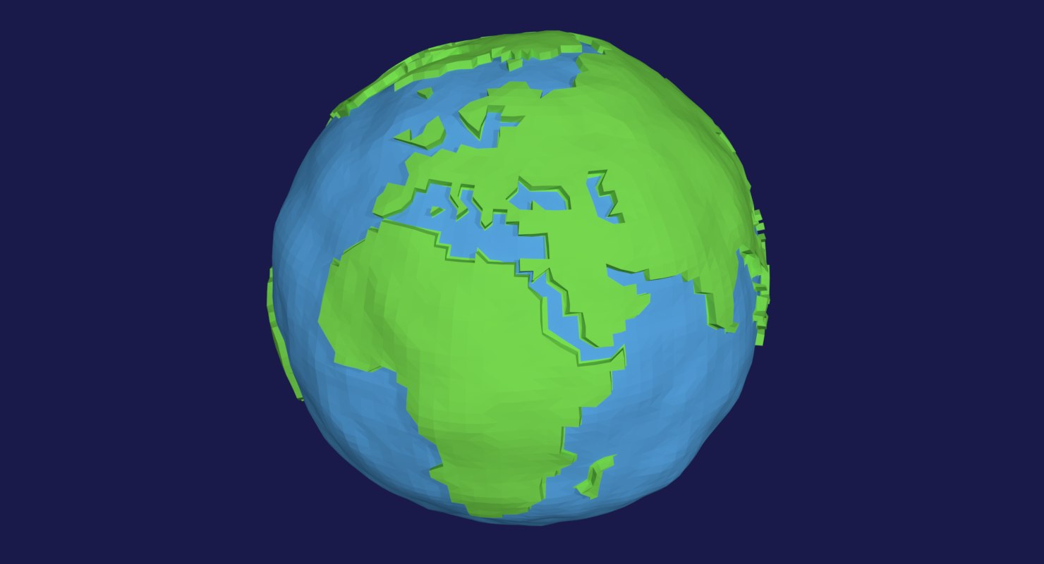 3D cartoon simple planet earth model - TurboSquid 1379770