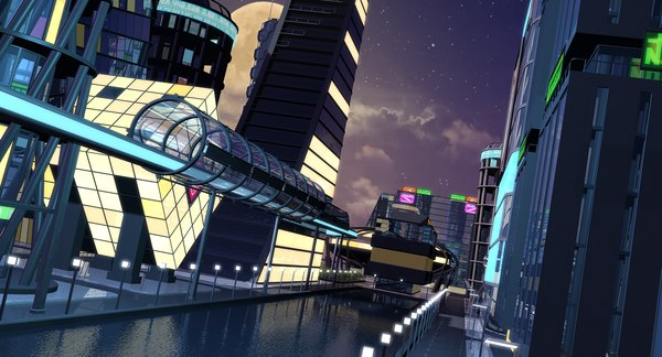 3D city night model - TurboSquid 1255631