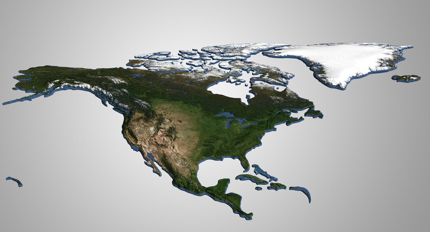3D north america continent - TurboSquid 1379793