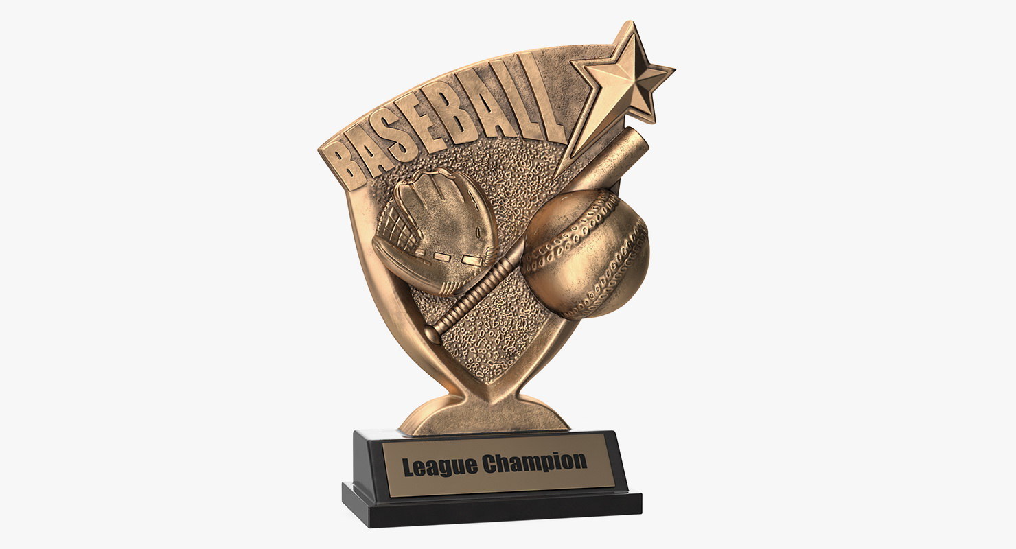 Baseball championship brass trophy 3D model - TurboSquid 1379851