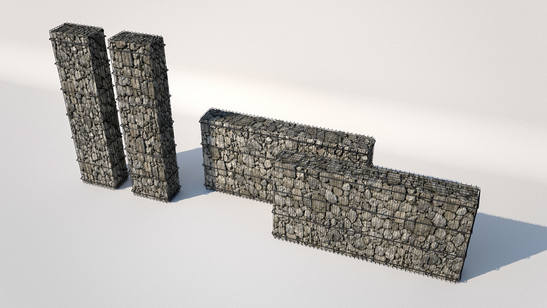3D gabion set 01 model - TurboSquid 1379832