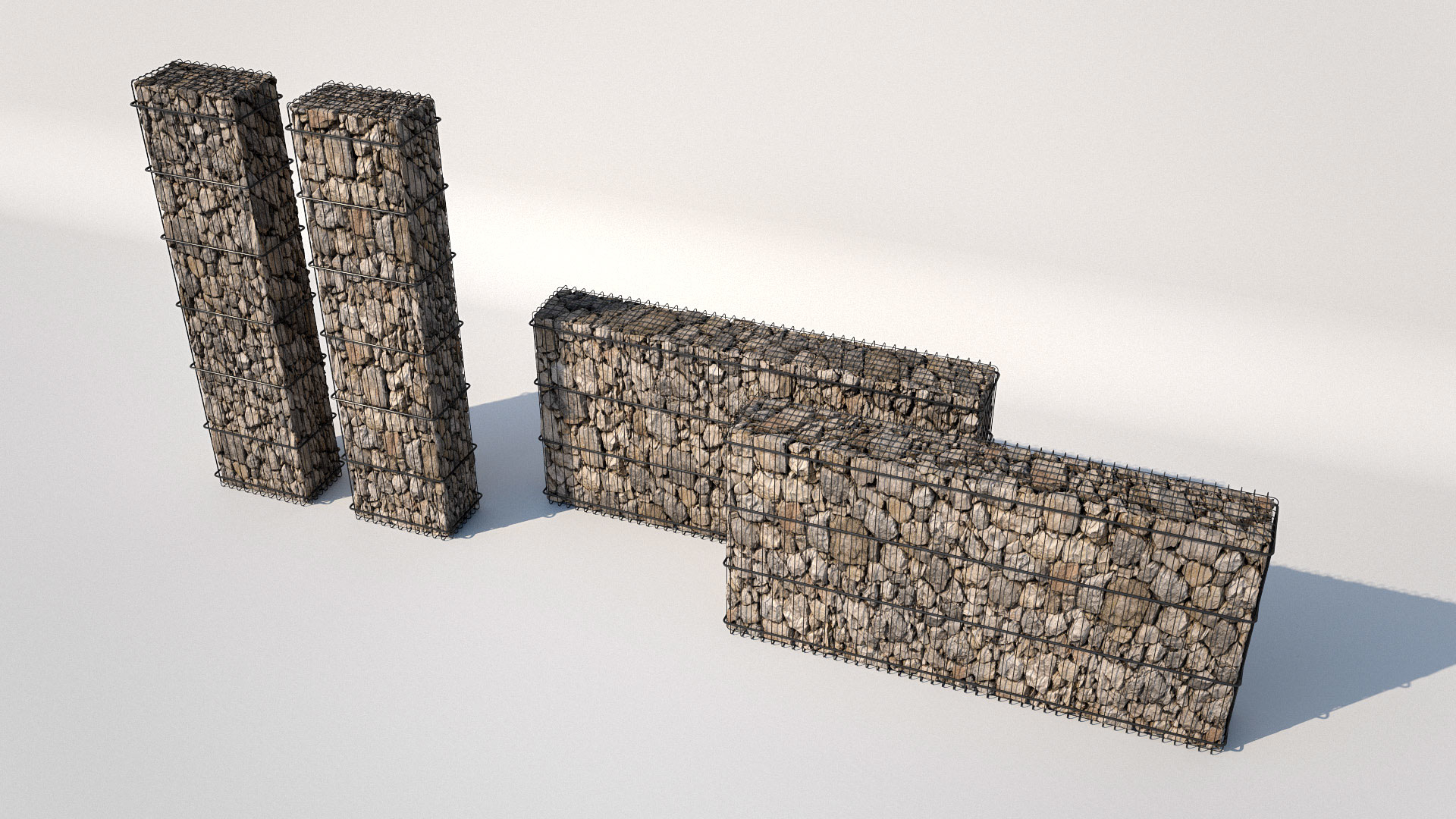 3D gabion set 01 model - TurboSquid 1379832