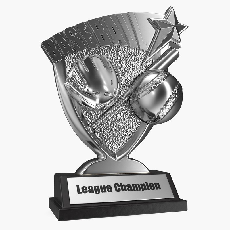 3D silver baseball trophy ball - TurboSquid 1379939