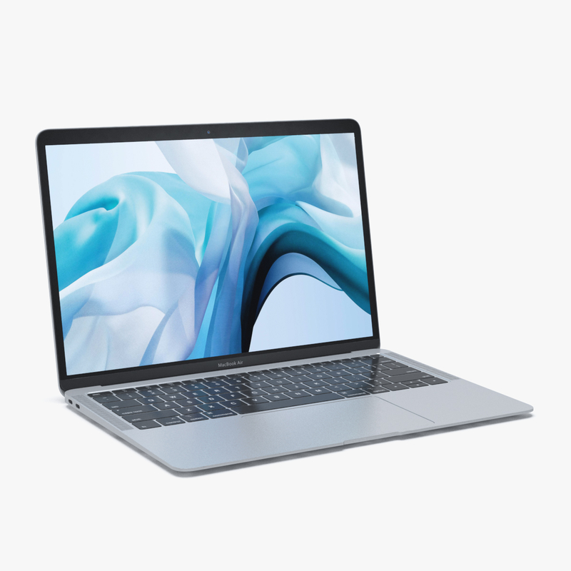 Apple macbook air silver 3D model - TurboSquid 1379902
