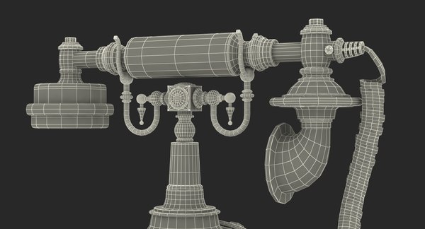 Old telephone rotary dial 3D model - TurboSquid 1379993