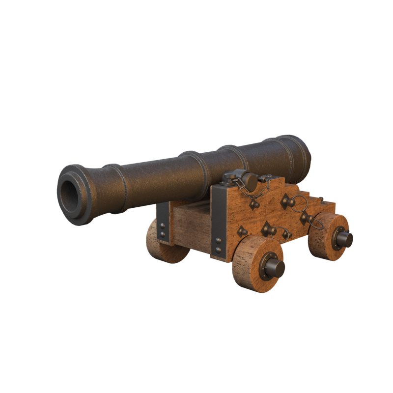 Ship cannon medieval weapon model - TurboSquid 1380038