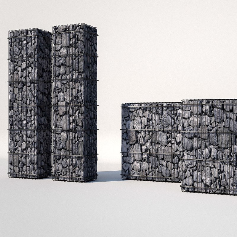 3D gabion elements architecture - TurboSquid 1380062