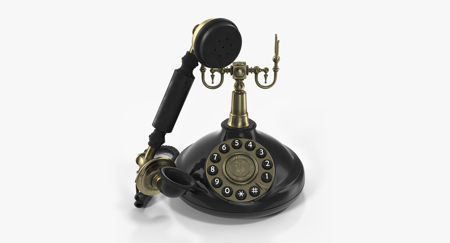Old fashioned retro telephone model - TurboSquid 1380097