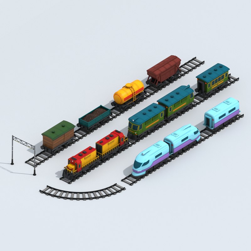 Train 3D model - TurboSquid 1380143
