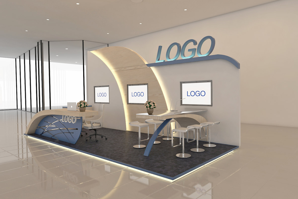 3D design commercial stand booth - TurboSquid 1380206