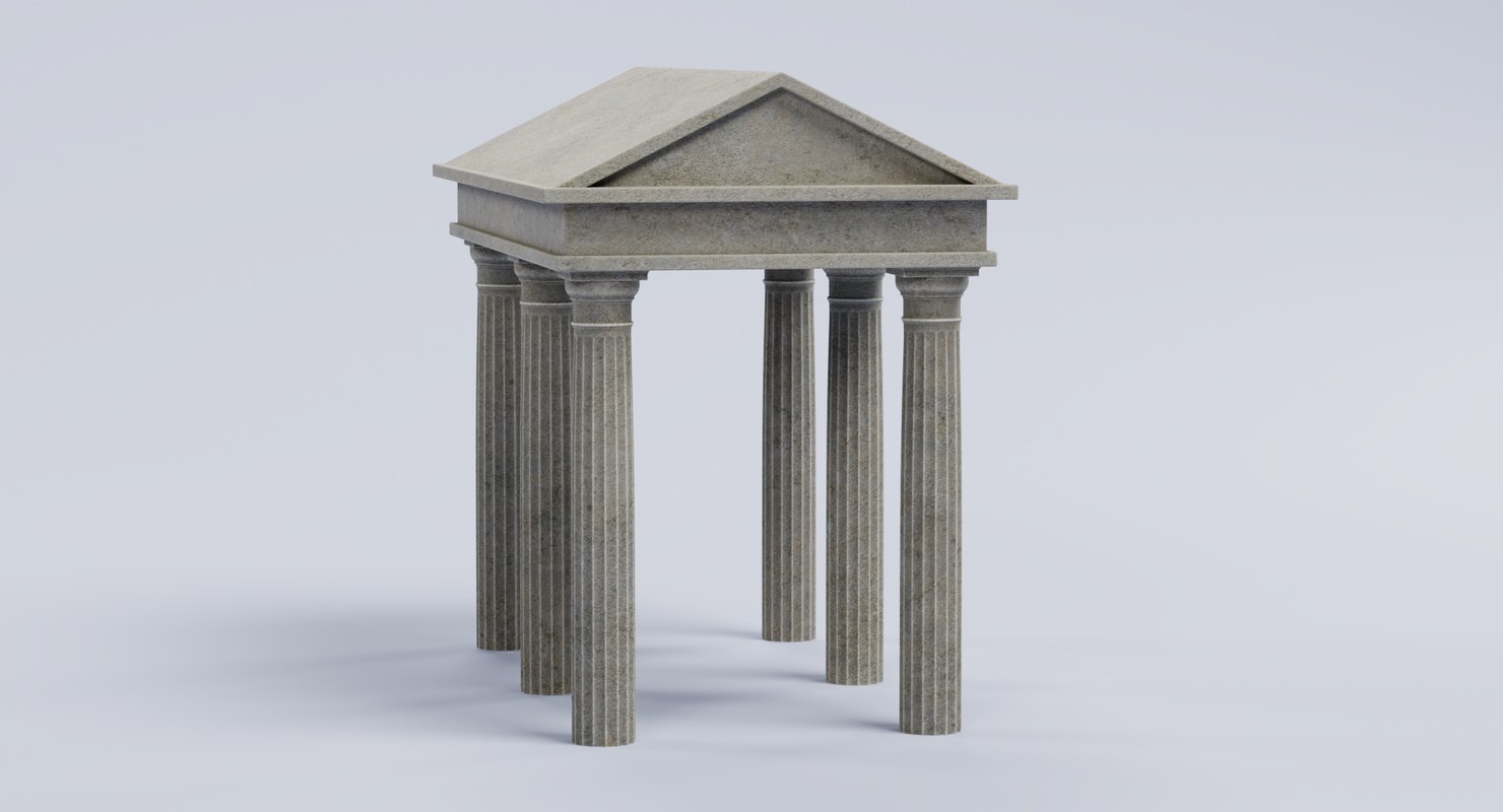 3D doric temple model - TurboSquid 1380409