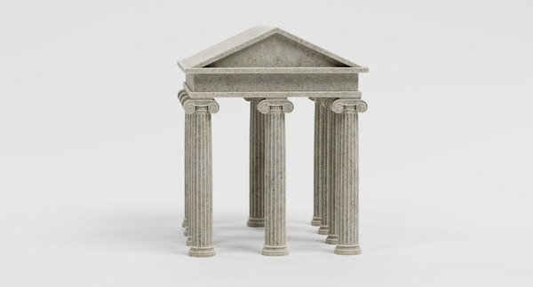 3D ionic temple - TurboSquid 1380421