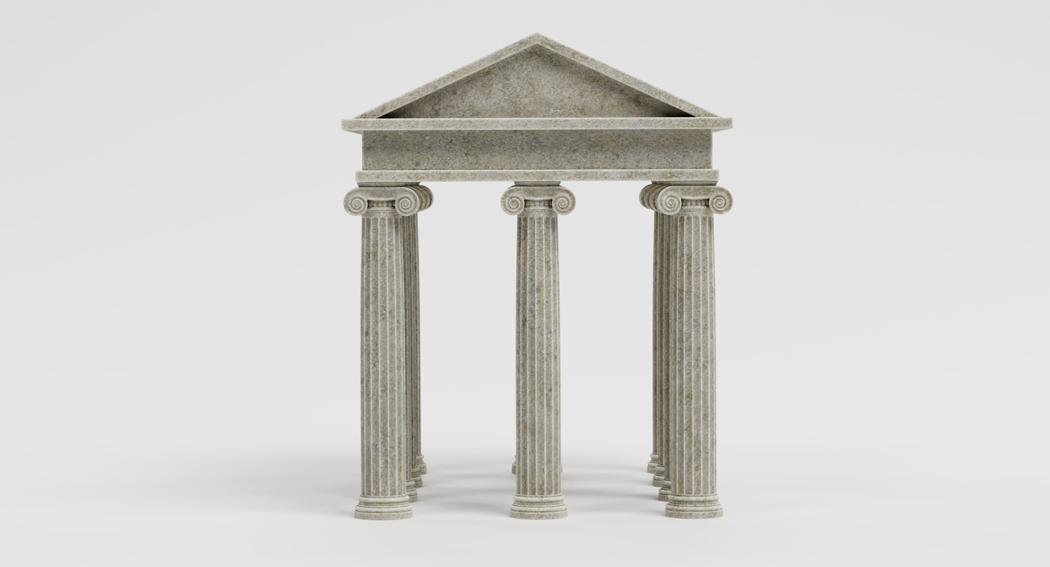 3D ionic temple - TurboSquid 1380421