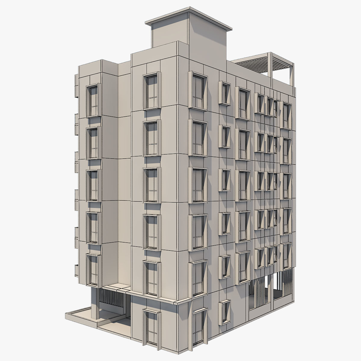 Free 3D model building apartment - TurboSquid 1380467