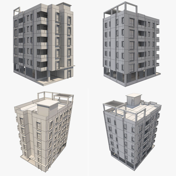 Free 3D model building apartment - TurboSquid 1380467