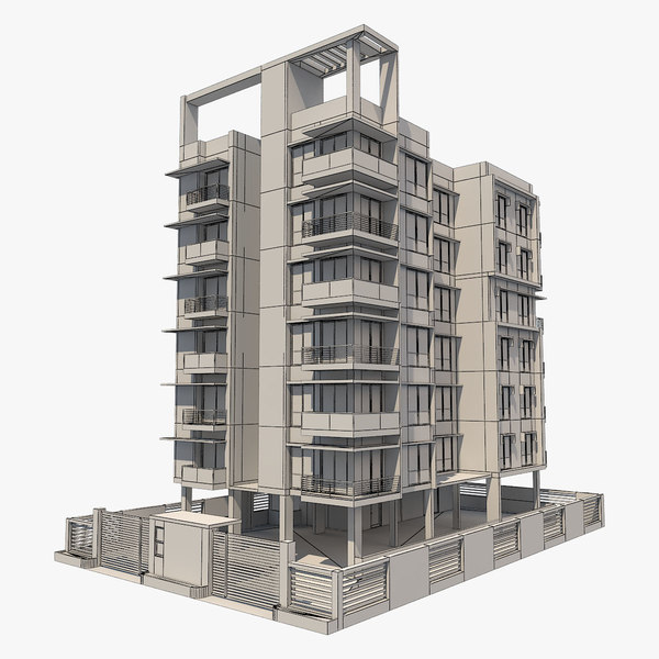 modèle 3D de Immeuble à appartements 28 - TurboSquid 1380490
