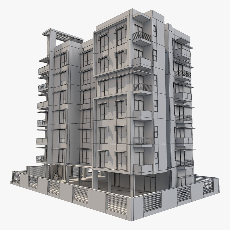 modèle 3D de Immeuble à appartements 28 - TurboSquid 1380490