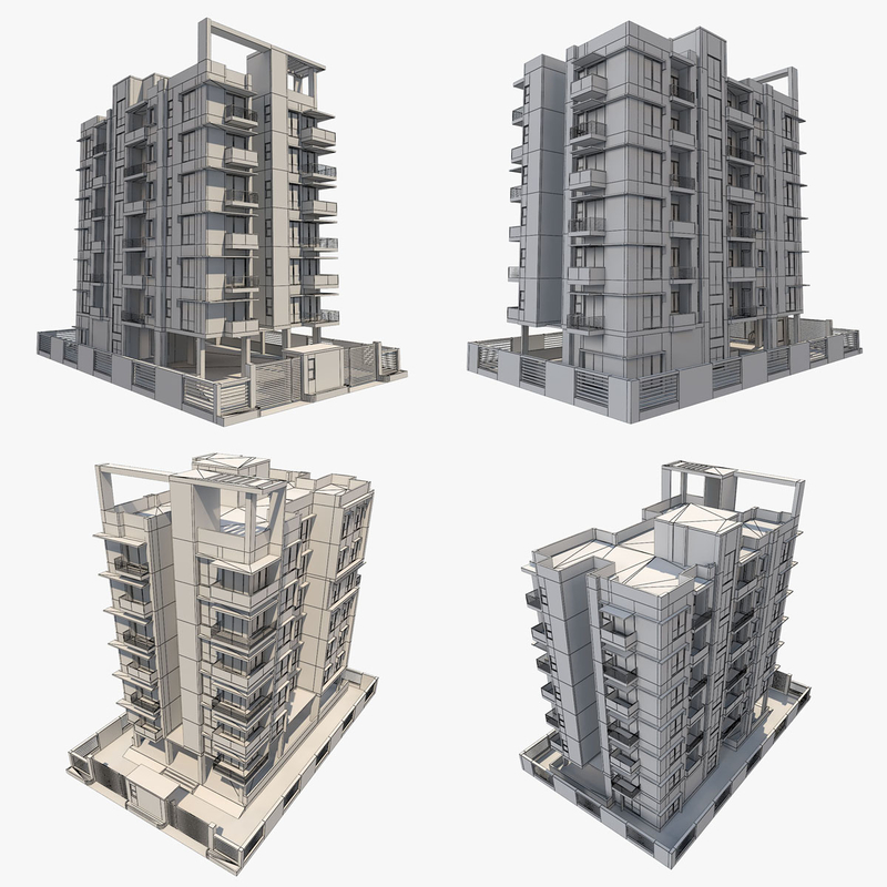 modèle 3D de Immeuble à appartements 28 - TurboSquid 1380490