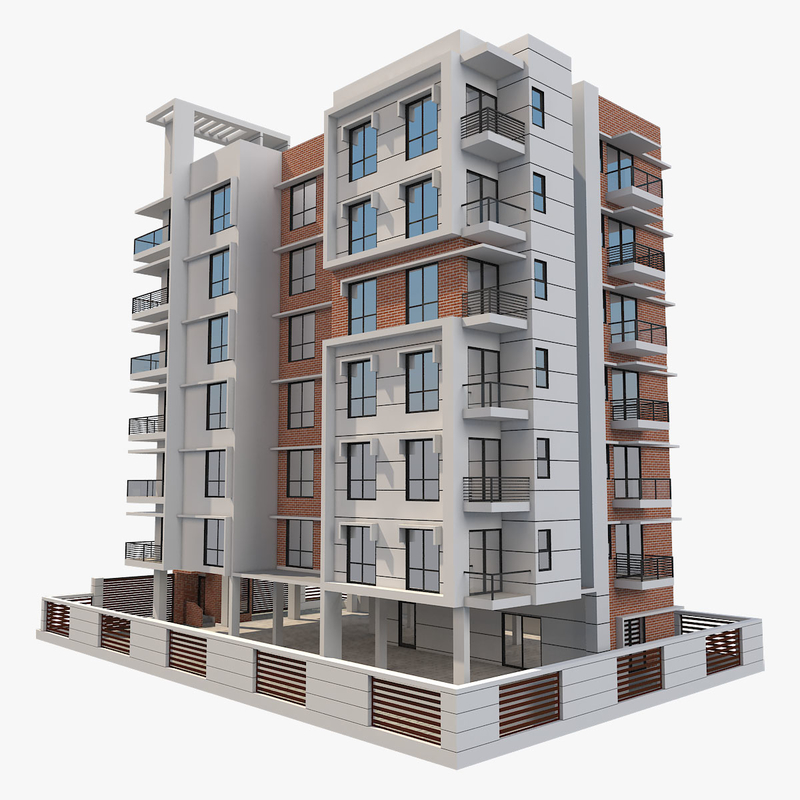 modèle 3D de Immeuble à appartements 28 - TurboSquid 1380490
