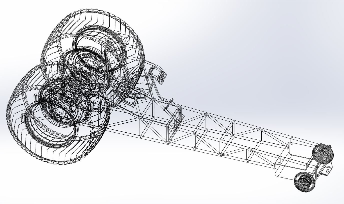 3D tractor pulling chassis - TurboSquid 1380631
