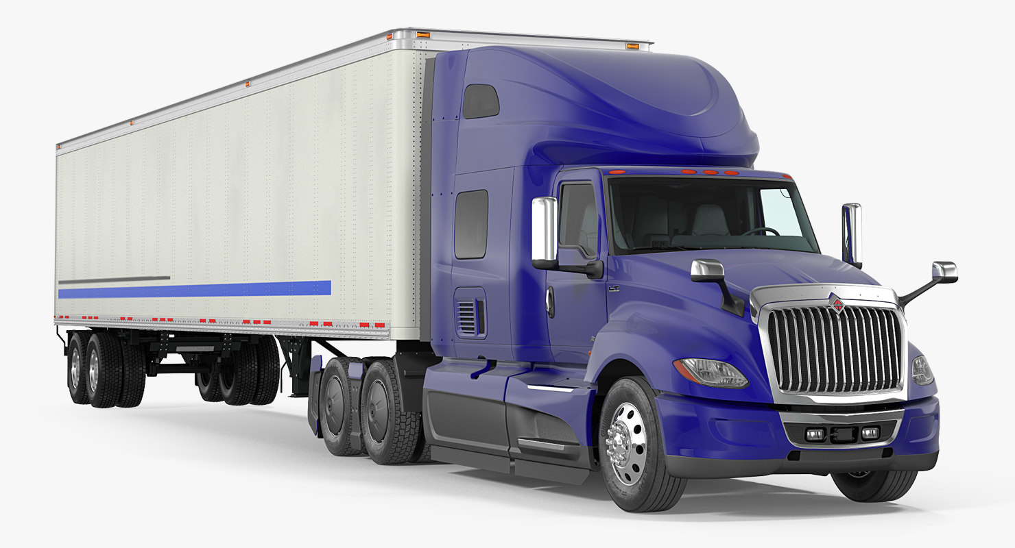 International lt625 semi trailer 3D model - TurboSquid 1380938