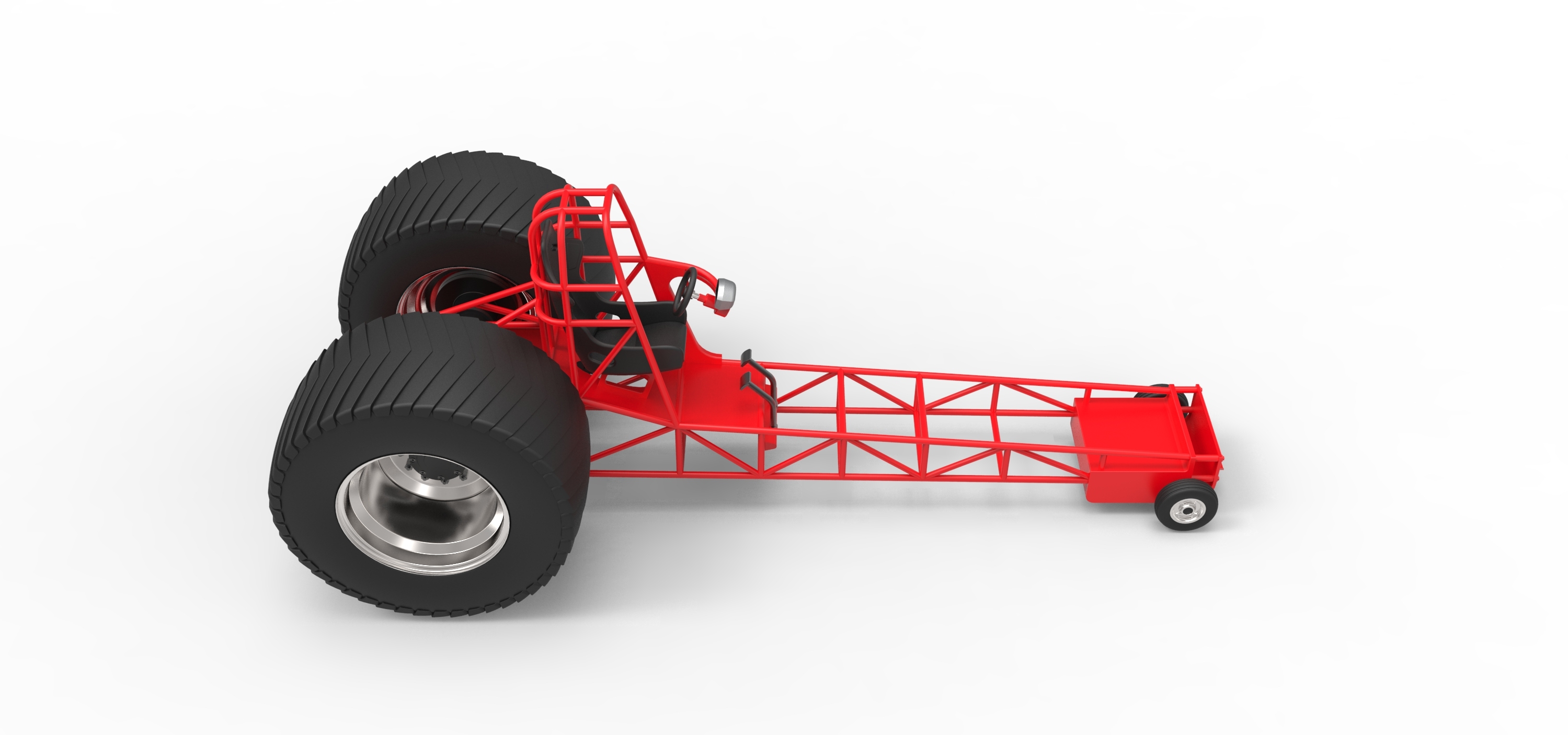 3D tractor pulling chassis - TurboSquid 1380631