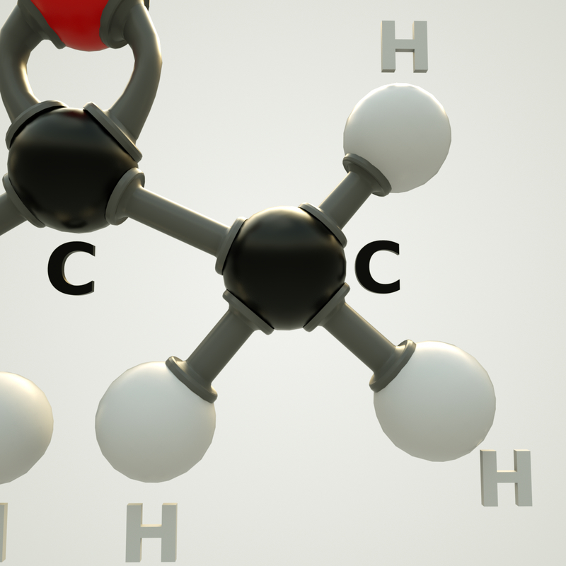 Acetone molecular model - TurboSquid 1380744