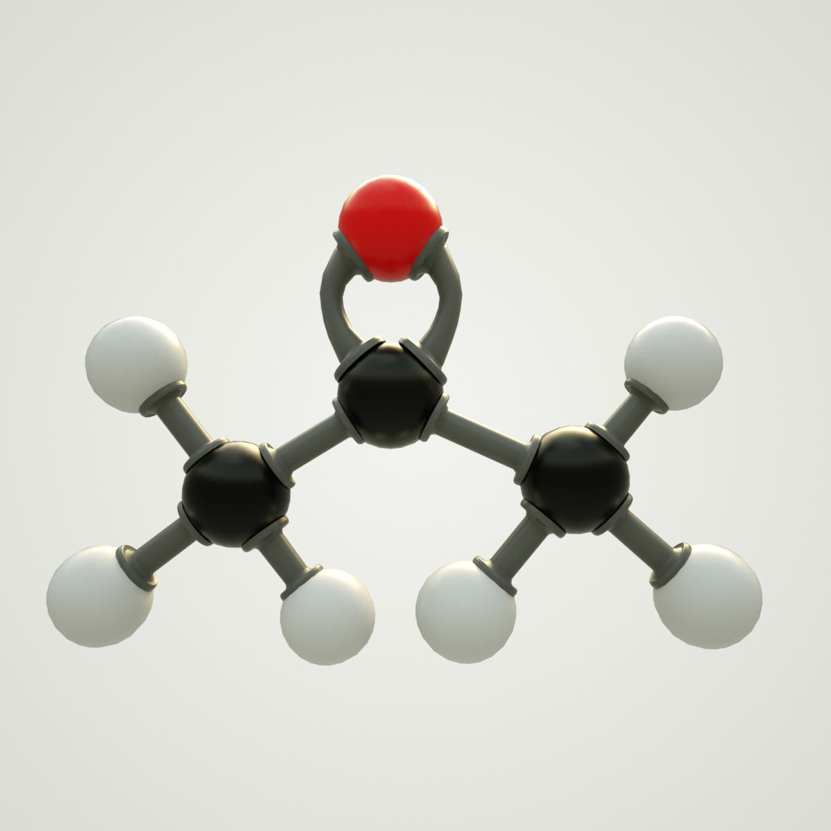 Acetone molecular model - TurboSquid 1380744