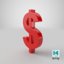 Dollar sign 3D model - TurboSquid 1380568