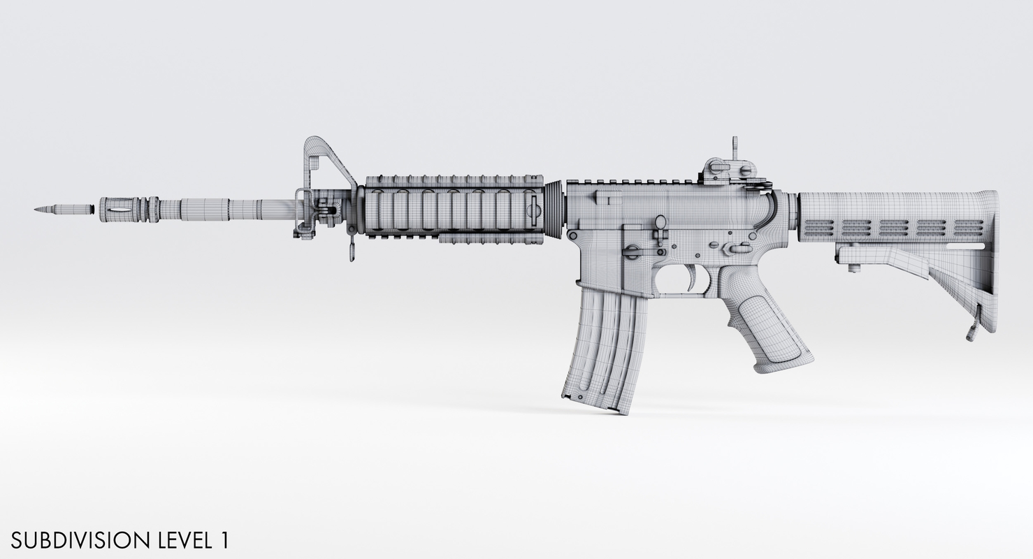 Carbine m4a1 model - TurboSquid 1380854