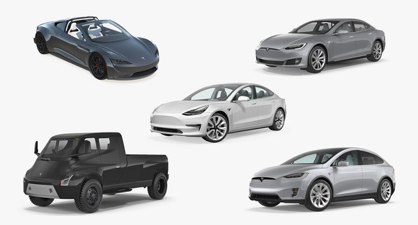 Tesla cars 4 3D - TurboSquid 1381058