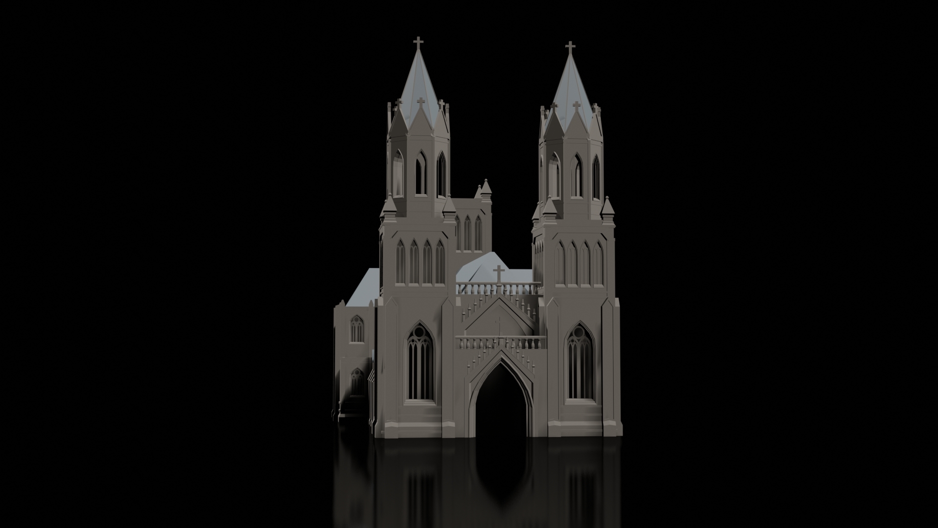 Gothic cathedral church 3D model - TurboSquid 1381032