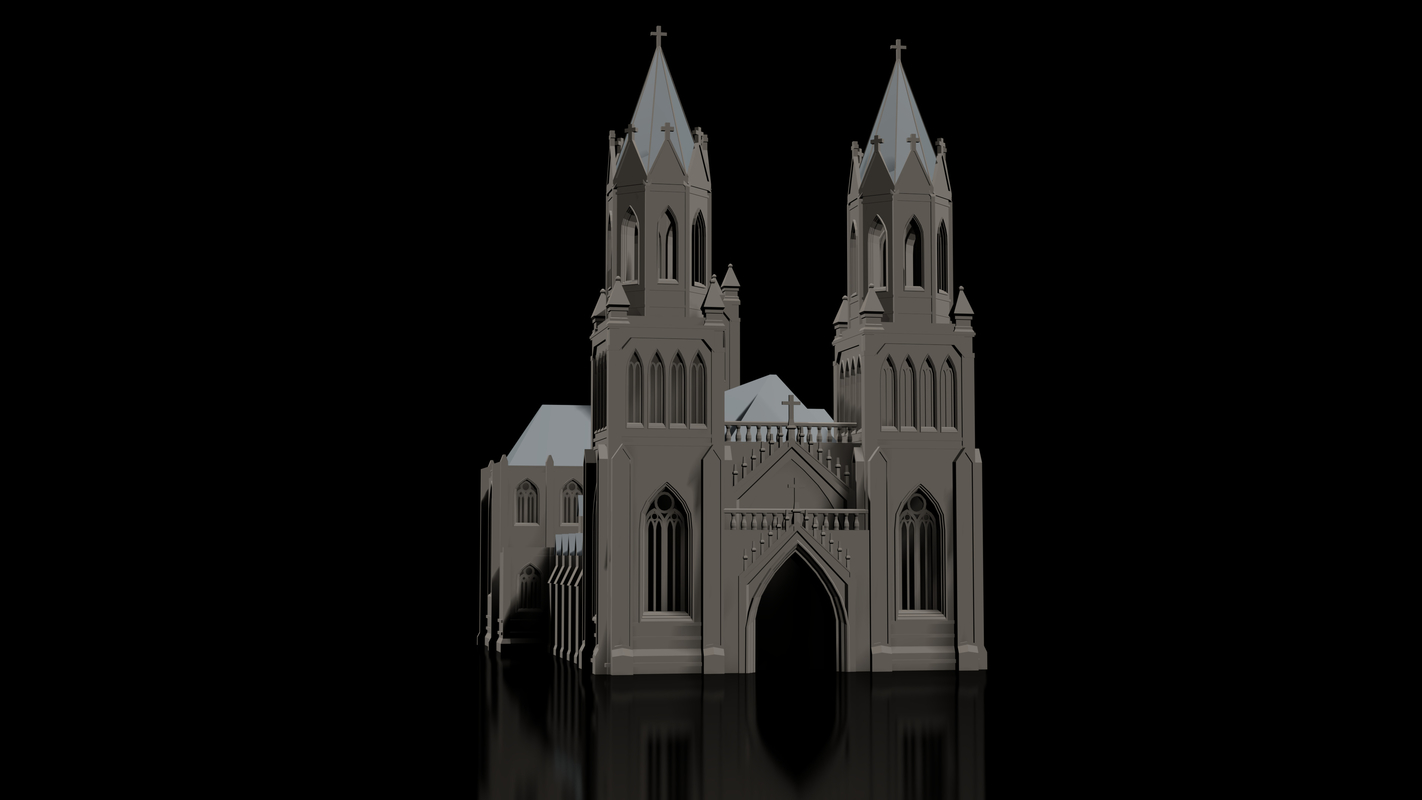 Gothic cathedral church 3D model - TurboSquid 1381032