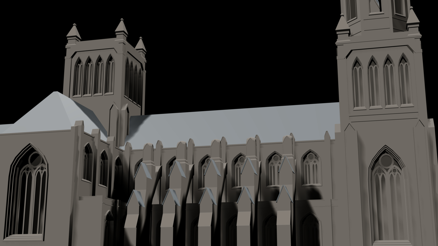 Gothic cathedral church 3D model - TurboSquid 1381032