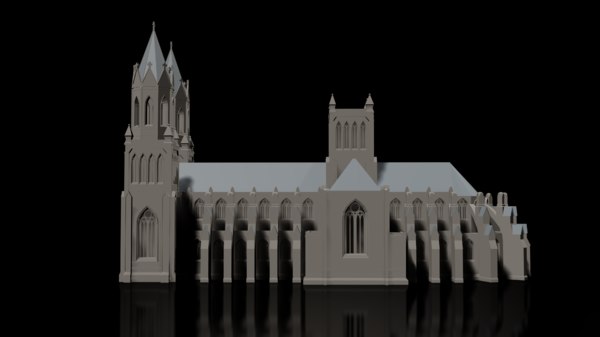Gothic cathedral church 3D model - TurboSquid 1381032