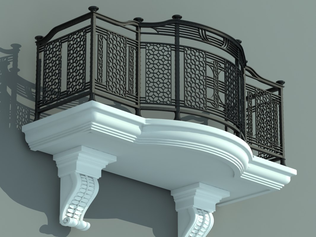 3D architectural balcony - TurboSquid 1381236