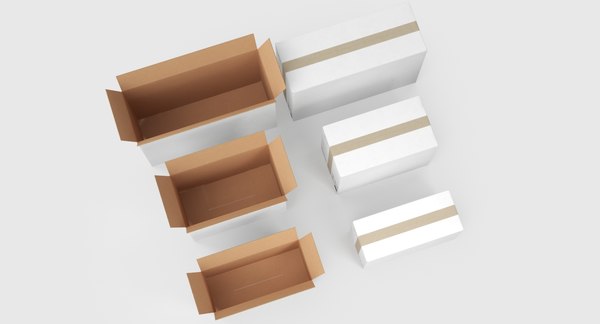 3D boxes white model - TurboSquid 1381316