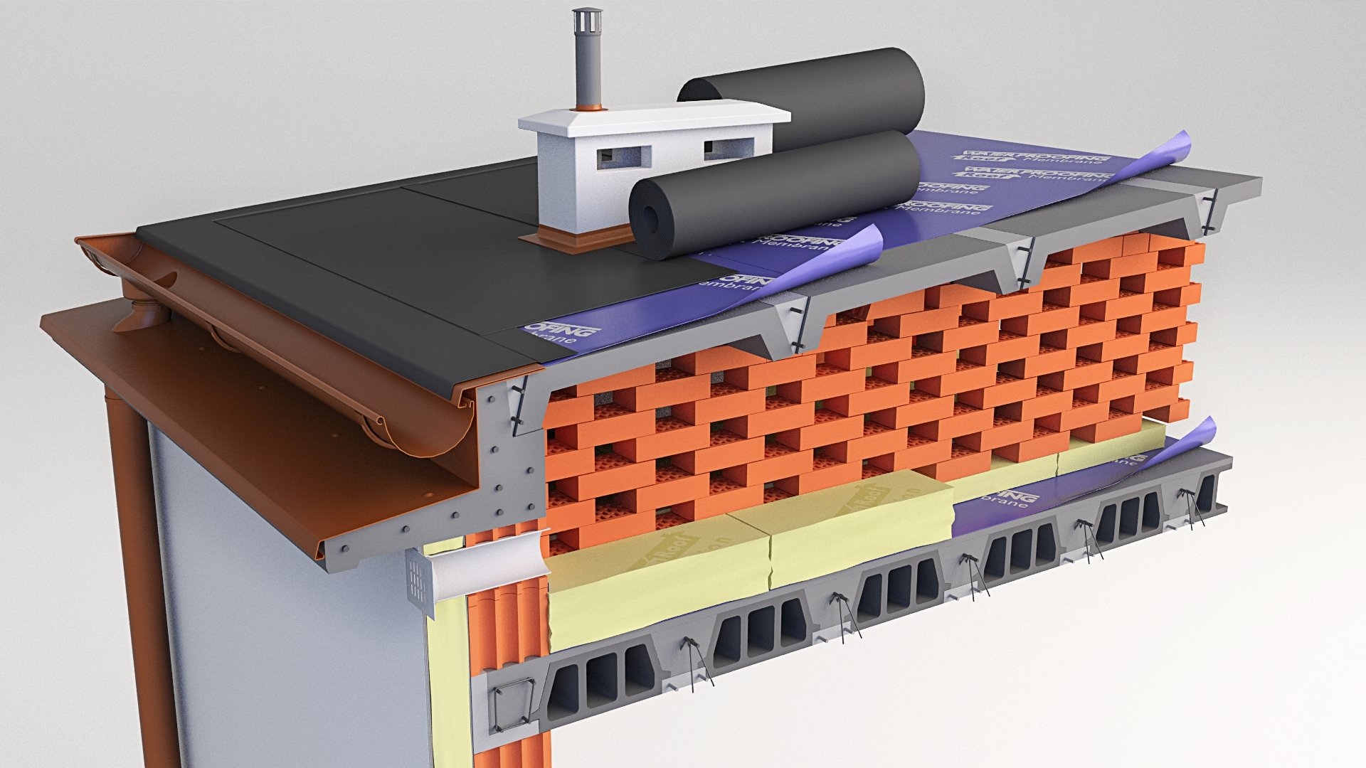 Graphic insulation roofing 3D model - TurboSquid 1529180