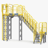 modular industrial catwalk 3d model