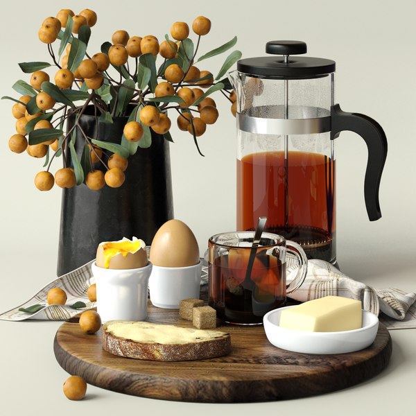 Free 3D model breakfast set - TurboSquid 1185802