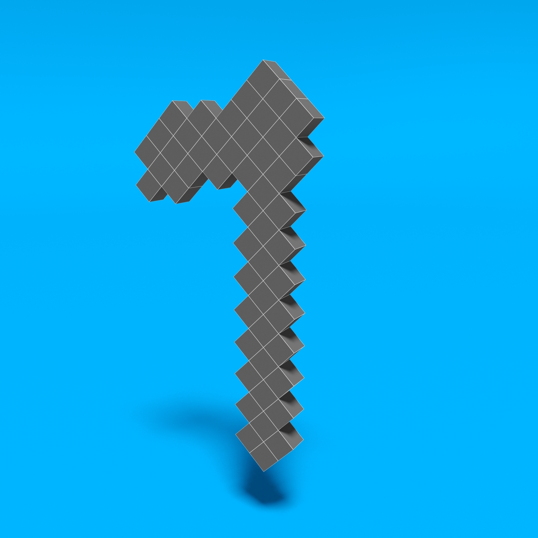 Minecraft hoe 3D model - TurboSquid 1381945