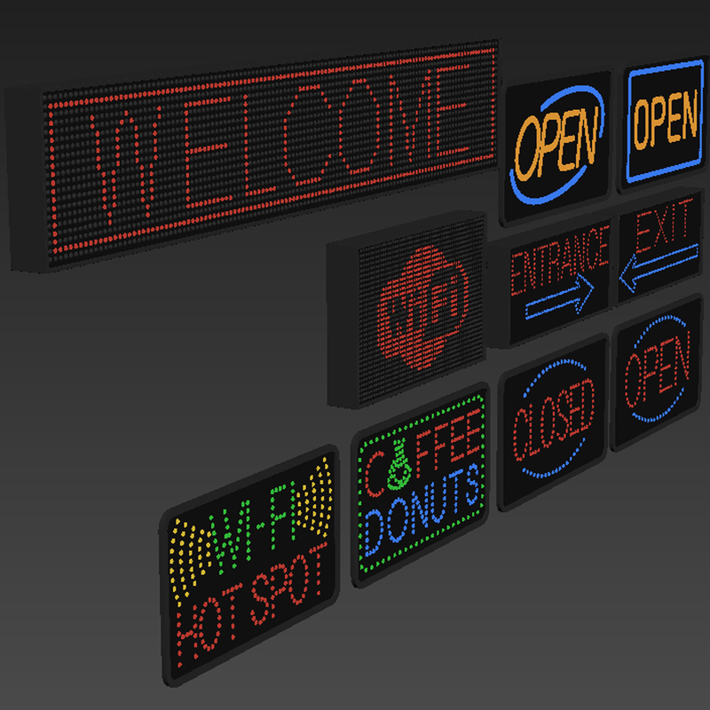 Led display modules set 3D model - TurboSquid 1381940