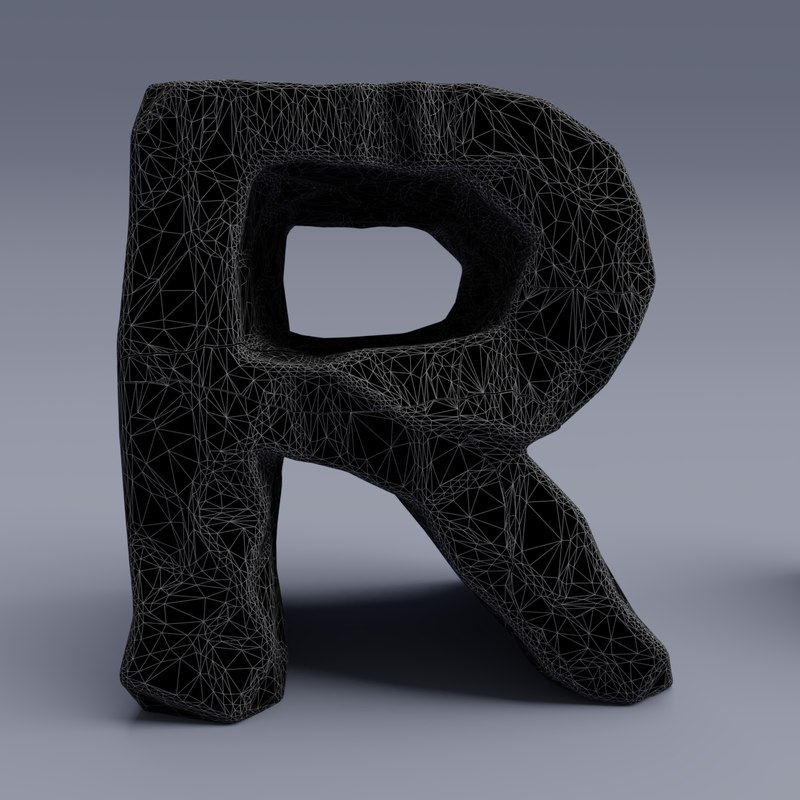 3D letter r model - TurboSquid 1382568