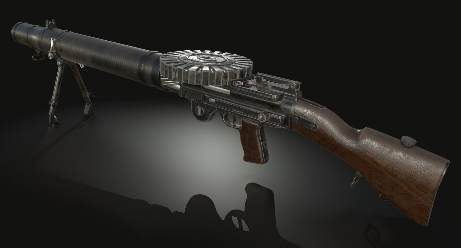 Lewis gun 3D model - TurboSquid 1382720