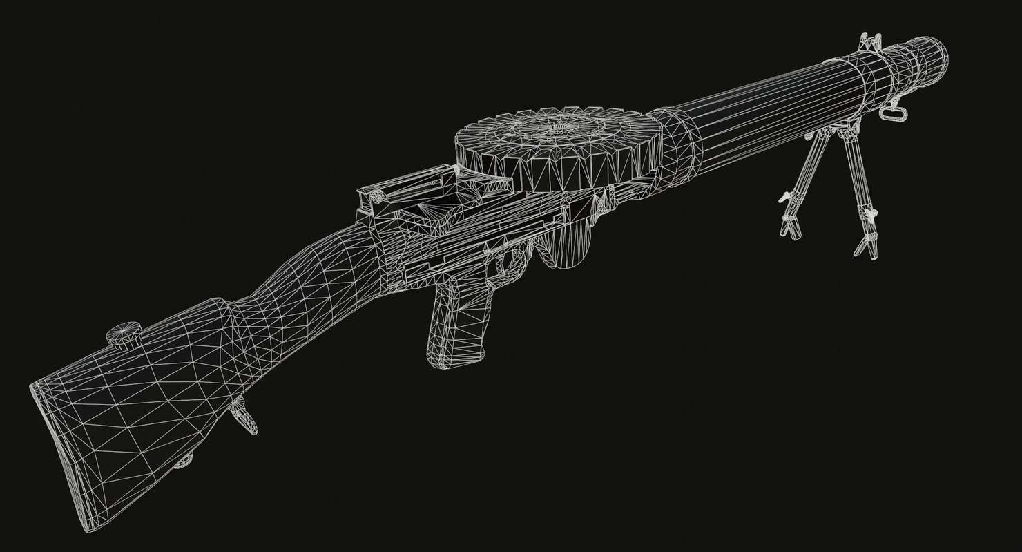 Lewis gun 3D model - TurboSquid 1382720